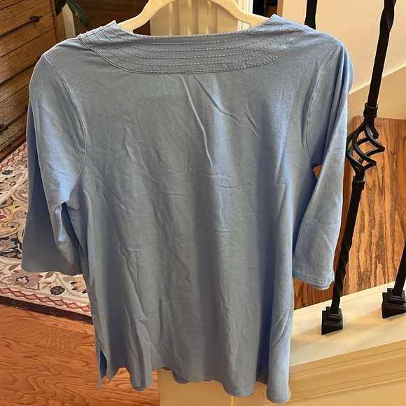 J. Jill | Tops | J Jill Pure Jill Blue Trapunto Tunic Nwt Petite Small ...